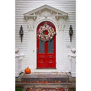 Wreaths for Front Door 24 inch Fall Wreaths Door Wreaths for Front Door with Peony Grapevine Base in Spring Summer Autumn Winter Wreaths for Indoor Outdoor