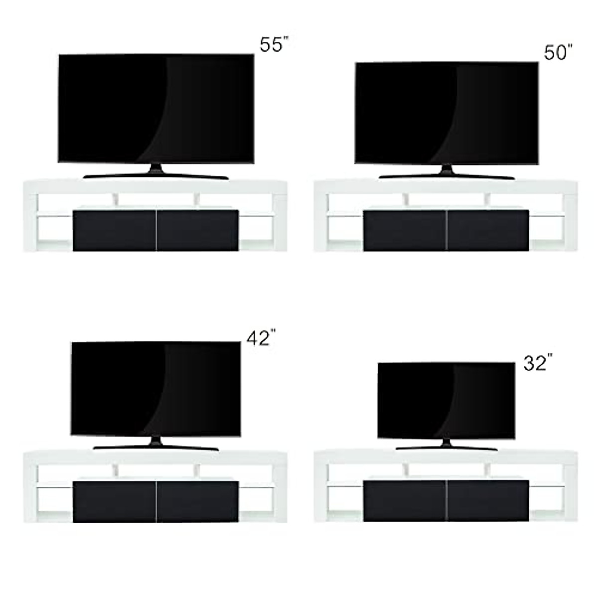 63 Inches Floating TV Stand Wall Mounted with Lights, Modern LED TV Stand Floating Entertainment Center with Storage for Bedroom Living Room,Floating Shelf for Under TV,White