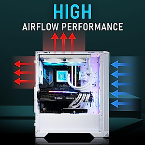 BitFenix Nova Mesh SE 4ARGB High Airflow PC Gaming Case Premium White-GPU Support 357mm- AIO Support 360mm-6+6 Controller (LED/PWM System) Aura SYNC/Mystic Light/RGB Fusion 2.0/Polychrome SYNC