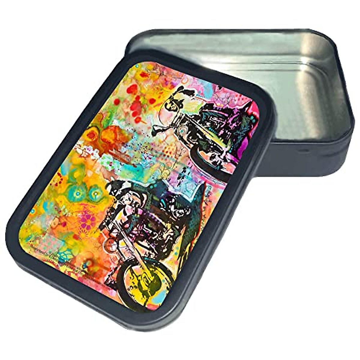 Stash Tins - Easy Rider by Dean Russo Storage Container 4.37" L x 3.5" W x 1" H