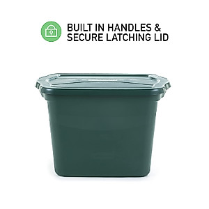 Rubbermaid ECOSense Storage Containers with Lids, 18 Gal - 6 Pack, Durable and Reusable Stackable Storage Bins for Garage or Home Organization, Made From Recycled Materials