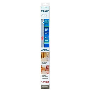 Kittrich 04F-CZ8S01-06 Zip N' Fit Shelf Liner, Clear, 18-in. x 4-Ft. - Quantity 6