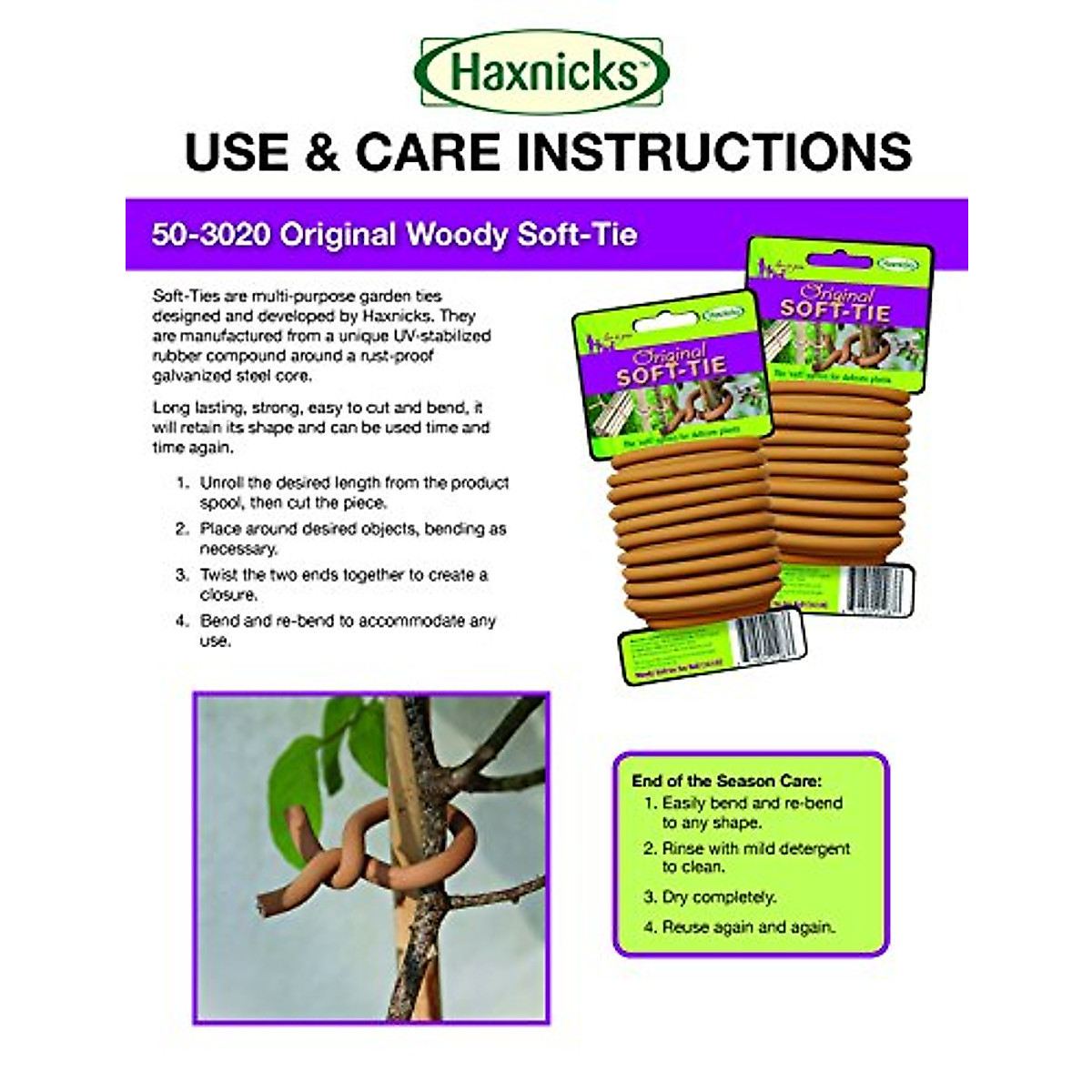 Tierra Garden 50-3020 Tie060101 5 m Woody Original Soft Tie, 16.4