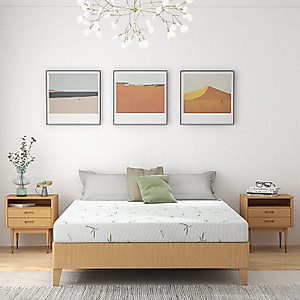 wOod-it Queen Size Mattress in a Box, 6 inch Cooling Gel Memory Foam Bed Mattresses Made in USA with Breathable Bamboo Cover, Medium Firm