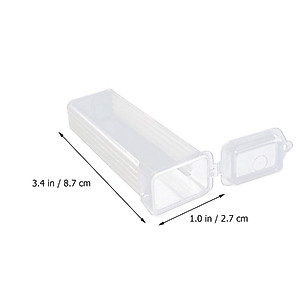 Scicalife Glass Slide Cases, 50pcs Plastic Rectangle Microscope Glass Holder Slide Box for 5 Slides, Microscope Slide Box for Laboratory Use