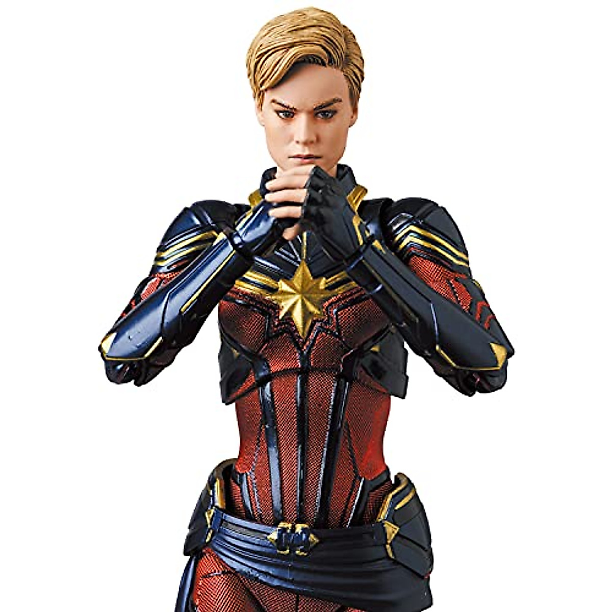 MAFEX No. 163 Captain Marvel Endgame Version, Total Height Approx. 5.9 inches (150 mm), Painted Action Figure