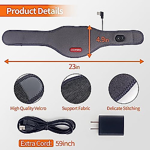 Comfheat USB Neck Heating Pad with Vibration Heated Neck Wrap for Pain Relief, Neck Massage Heat Pad Thermal Wram Therapy for Soreness Stiffness, 3 Heat Levels Auto Shut Off (Non-Rechargeable)