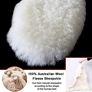 Ailaka Sheepskin Sport Wool Insoles for Women & Men, Premium Thick Fur Fleece Replacement Warm Inserts for Shoes Boot Slippers Sneakers 1 Pair
