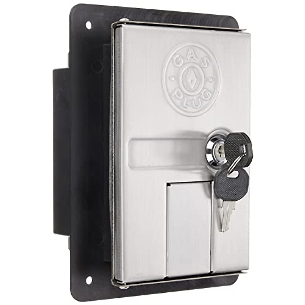 Burnaby Manufacturing RECESSED GAS PLUG, 1/2'' NPT INLET, 3/8'' QUICK DISCONNECT OUTLET, MALE PLUG INCLUDED, STAINLESS STEEL LOCKABLE DOOR (GRO101-SS-50)