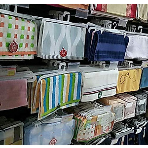 WellieSTR (Pack of 50 Plastic Hangers,Towel/Scarf/Legging Hangers, 25.5cm/10" - White