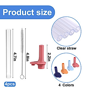 XANGNIER Replacement Straws and Bite Valve Compatible with Zak Designs Kelso 15 oz Tumbler Water Bottle,4 Pcs Reusable Silicone Straws with Cleaning Brush for Zak Designs Kelso 12 oz Cups