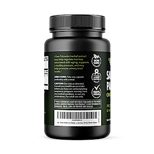 Saw Palmetto for Men Prostate Supplement | Prostate Support Supplement for Men's Health | Potent Saw Palmetto for DHT, Urinary and Prostate Health | Over 3 Month Supply Saw Palmetto Supplement