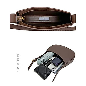 Cute Hobo Purses and Handbags for Women Split Leather Shoulder Tote Bags Crossbody bag (Black)