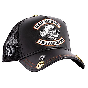 Red Monkey Riders Black RM1399 Limited Edition Unisex Trucker Hat