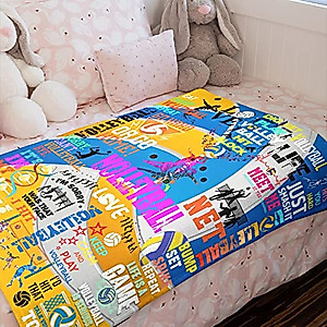 Volleyball Throw Blanket - ​Super Soft Volleyball Blanket for Men Women Gifts 50x60 Inches