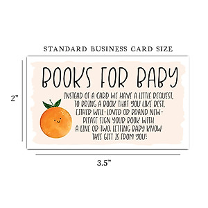 m&h invites 50 Little Cutie Books for Baby Shower Request Cards - Invitation Inserts - Gender Neutral or Girl Baby Shower