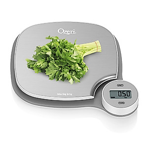 Ozeri Battery-Free Kitchen Scale, Kinetic Charging Technology, Stainless Steel
