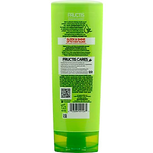 Garnier Fructis Sleek and Shine Conditioner, Frizzy, Dry, Unmanageable Hair, 12 fl; oz.