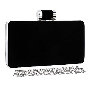 Selighting Elegant Velvet Clutch Evening Bags for Women Formal Wedding Party Clutch Purse Prom Cocktail Handbags Black