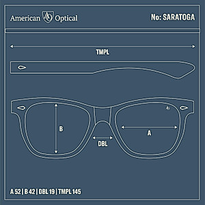 AO Saratoga Sunglasses - Tortoise - Calobar Green AOLite Nylon Lenses - 52-19-145