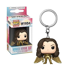 Funko Pop! Keychain: Wonder Woman 1984 - Wonder Woman Hold No Helmet, Multicolor