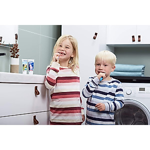 Jordan* Step 2 Kids Toothbrush, 3-5 Years, Soft Bristles, BPA Free (4 Pack) Blue & Green