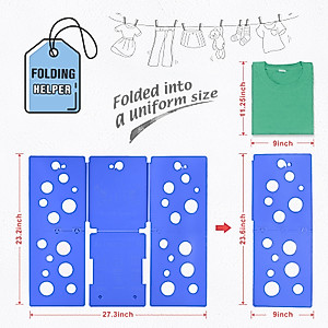 BoxLegend V5 Shirt Folder Clothes Folding Board t Shirt Folder Assemblable Clothes Folder Easy and Fast to fold Clothes Laundry Helper Assistant for Professional Laundry Folder Folding Tool, Blue