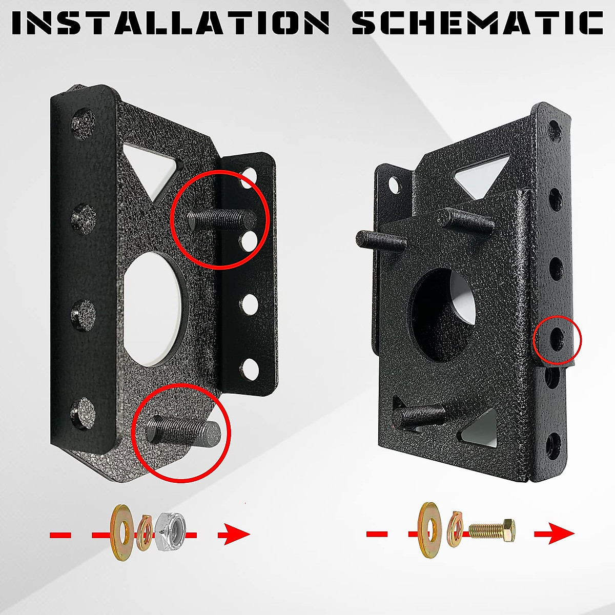 XOOKUN Heavy Duty Spare Tire Carrier for Jeep Wrangler JK JKU 2007-2018