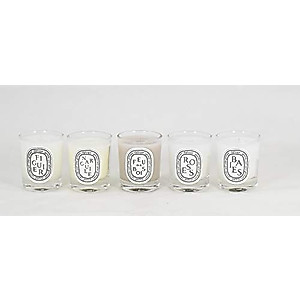 Diptyque Set of Five Scented Candles - Baies, Roses, Figuier, Fue De Bois, Narguile - Travel Size 2020 Fall Collection