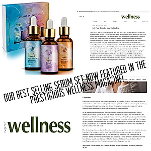 Anti-Aging Facial Serum Set. Vitamin C Serum, Retinol Serum & Hyaluronic Acid Serum for Brightening, Firming & Hydrating for Face. Anti-Wrinkle and Dark Circle Remover. 3x1 Fl Oz