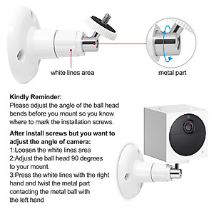MENEEA for Wyze Cam v3/Pro,for Wyze Cam Outdoor,for Wyze Cam Pan V2,for Wyze Cam Pan Wall Mount, Adjustable Indoor and Outdoor 360 Degree Swivel Ceiling Mount Bracket for Security Camera (2 Pack)