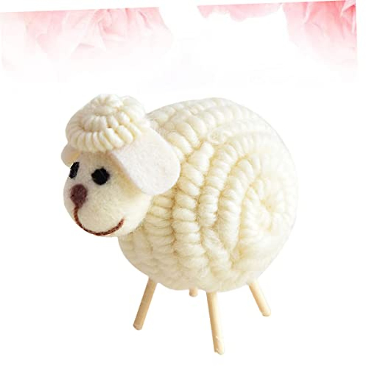 ifundom Cake Decoration Hand Made Felt Sheep Christmas Tree Hanging Sheep Mini Lamb Christmas Desktop Adornment Ornament Sheep Dining Table Decor Bamboo Christmas Socks Mutton White