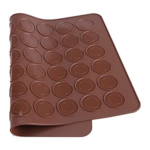 Oumefar Macaroons Baking Mat,48 Cavities Silicone Sheet Mat Silicone Baking Mats for Macaroon Cookies Pastry DIY Bakeware Decorating Tools Bakingmat