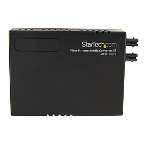 StarTech.com 10/100 Mbps Ethernet to Fiber Optic Media Converter - ST Multimode - 1310nm - 2km - Full/Half Duplex , TAA (MCM110ST2)
