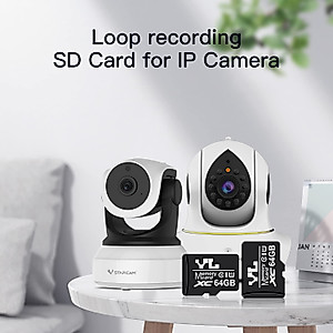 VSTARCAM 64GB SD Card Class 10 Flash Memory Card for Security Cameras Drones Cameras Cell Phone