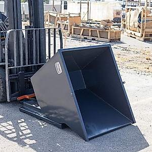Titan Attachments 1 Cubic Yard Self-Dumping Hopper, Fork Lift Operated, Rated 6000 LB, Material Handling