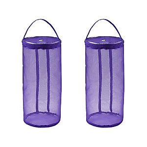 Cabilock Mesh Organizer Bags 2pcs Tool Organizer Bag Storage Bag Organizer Knitting Storage Bag Knitting Holder Tote Organizer Mesh Purple Knitting Yarn Knitting Yarn Storage Bag
