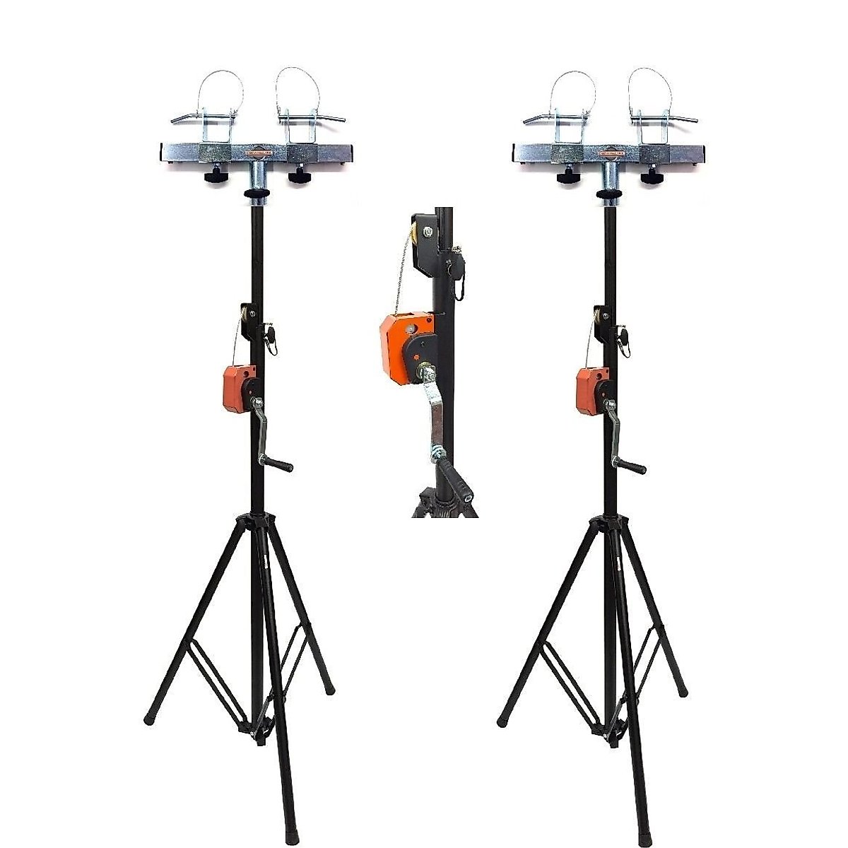 15' Wide Crank Triangular Trussing Mobile DJ Lighting Truss System Triangle 10" Diameter Trussing Instead of 6" Like Other Brands