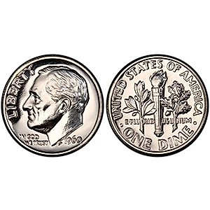 1960 PROOF Roosevelt Silver Dime GEM PROOF US Mint
