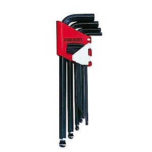 Teng Tools 9 Piece Metric Ball Point Hex Key/Allen Wrench Set (1.5mm - 10mm) - 1479MM, Silver