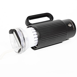 PURE HEARTH EcoFuse Tumbler with Handle and Straw 40 oz | Twist on 3 Way Lid | Double Wall Vacuum Insulated Stainless Steel Cup for Travel | Infusion Filter | Keep Hot and Cold | BPA Free (Black)