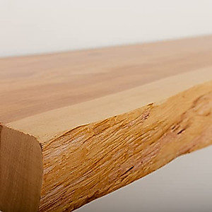 VINTAYARD Rustic Wood Floating Shelves, Live Edge Wooden Shelf for Farmhouse Wall Decor, Set of 2 Shelves Made from American Wood, Hand Finished and Sealed (Cedar, 24 inches Long)