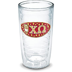 Tervis Chi Omega Sorority Tumbler, 16 oz, Clear -