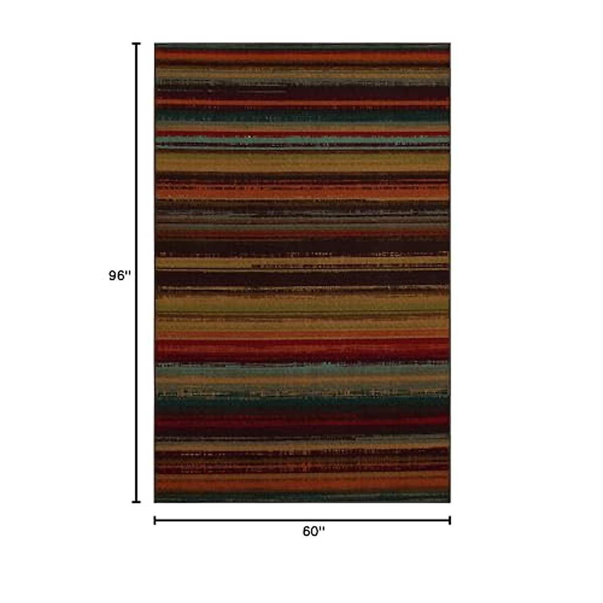 Mohawk Home Avenue Stripe Area Rug, 5'x8', Multi