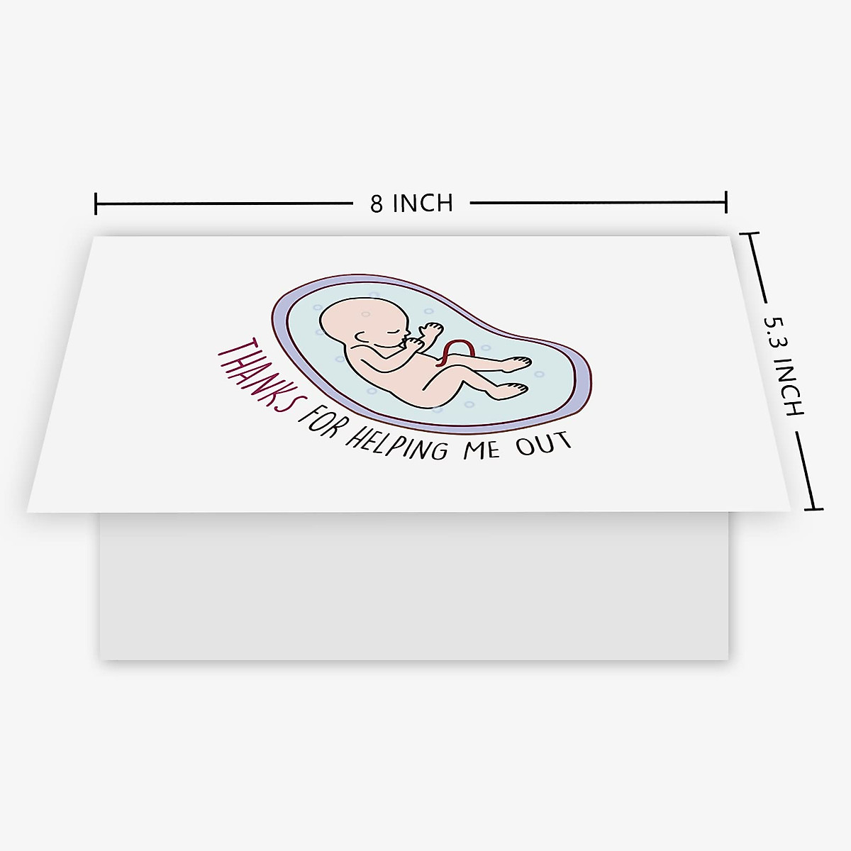 Cute Thank You Card for Midwife Doula OBGYN, Labor and Delivery Nurse Doctor Appreciation Card, Thanks for Helping Me Out Card,