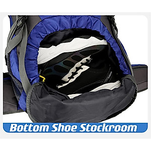 ONIYEA Outdoor Sports Hiking Backpack, 55L Mountaineering Backpack with 50L+5L Rain Cover, High Performance Travel Backpack (Orange)