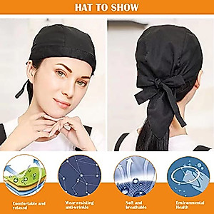 FERCAISH Japanese Chef Hat Cooking Hats, Unisex Adjustable Dirt-Resistant Kitchen Cooking Chef Cap for Kitchen Cooking Service (Black)