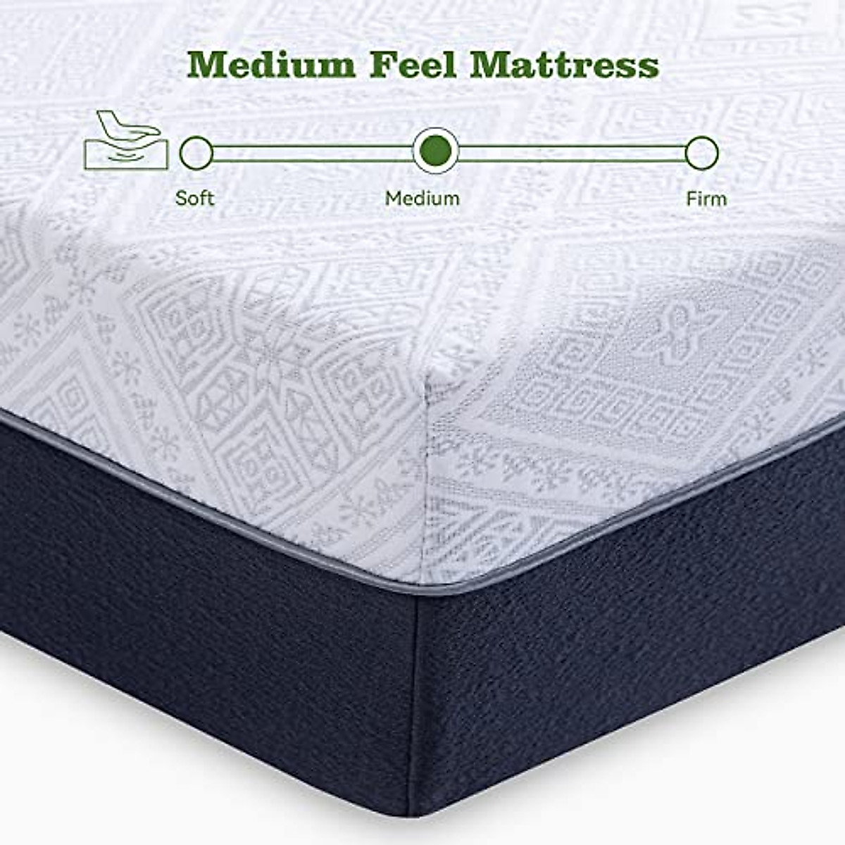 Opoiar Full Size Mattress, 10 inch Medium Firm Memory Foam Mattress of,Bamboo Charcoal Gel Infusion Full Bed Mattress in a Box for Sleep Cooler & Pressure Relief,Made in USA,CertiPUR-US Certified