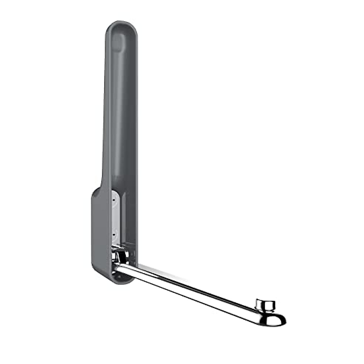 WENKO Folding Coat Hooks for Hanging, Wall Hooks, Clothes Hanger Hook, Wall Mounted Hooks, Towel Racks for Bathroom, Bedroom, Coat Rack Wall Mount, Gray, 1 x 7 x 1.4 in