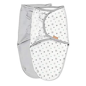 SwaddleMe Original Organic Swaddle – Size Small/Medium, 0-3 Months, 2-Pack (Starry Skies )